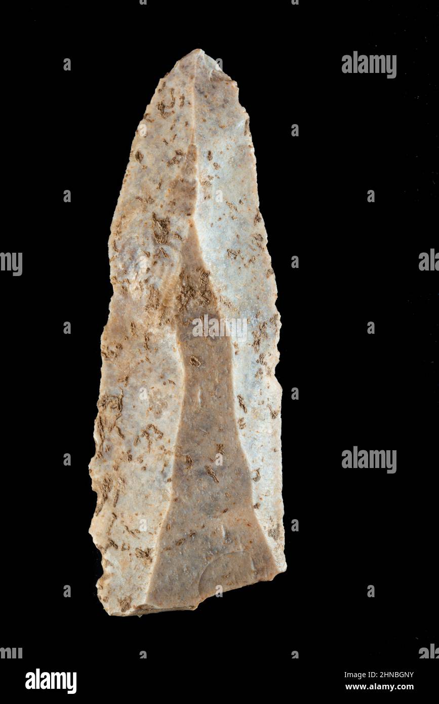 Flint tools, Grotte Mandrin, France Stock Photo - Alamy