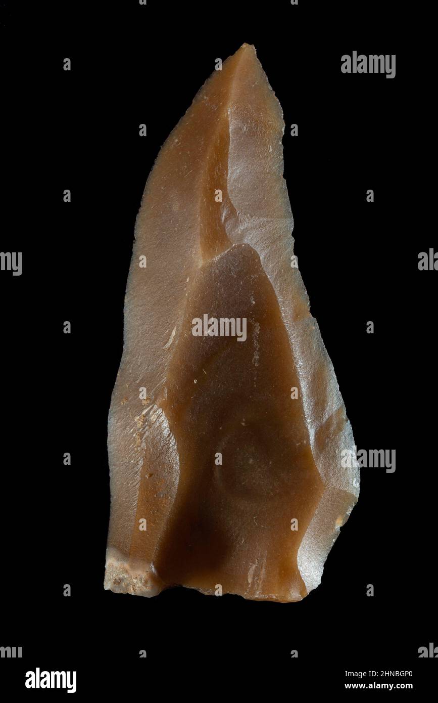 Flint tools, Grotte Mandrin, France Stock Photo - Alamy