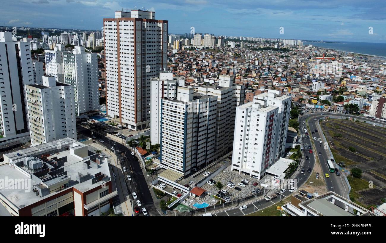 salvador, bahia, brazil - february 10, 2022: aerial view of residential ...