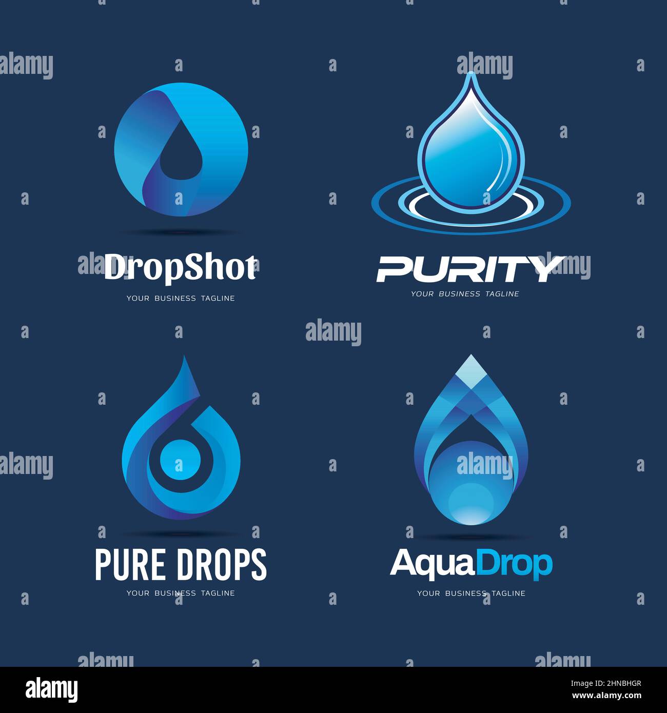 Blue drop logo hi-res stock photography and images - Alamy