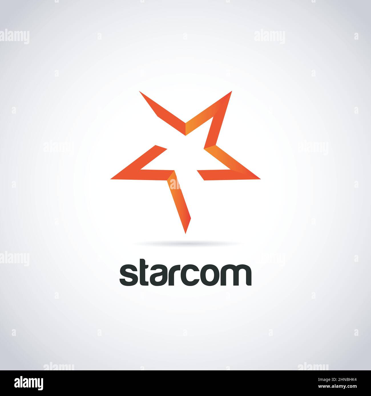 Abstract Orange Star Line Logo Template Sign Symbol Icon Stock Vector ...
