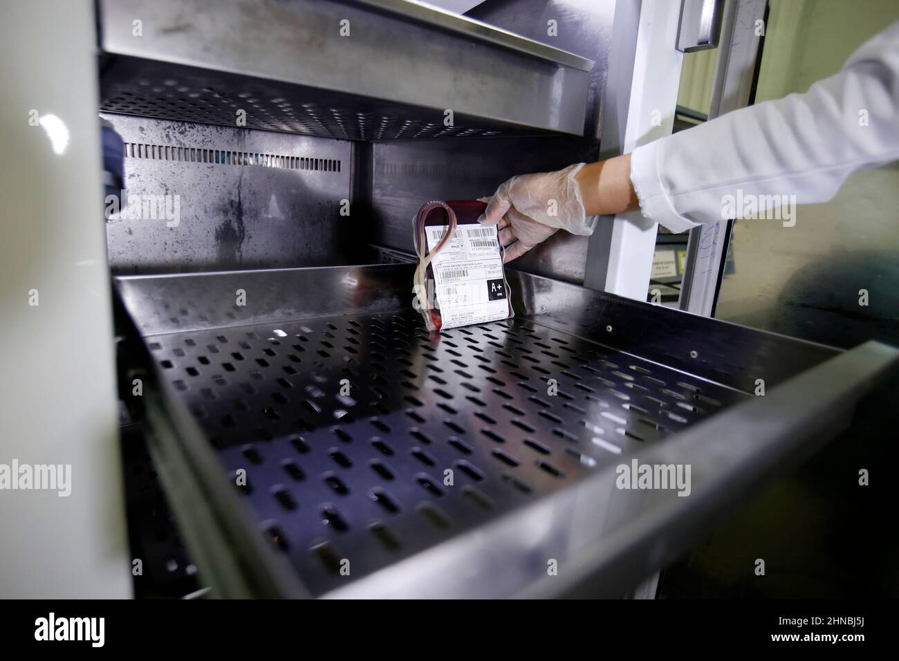 salvador, bahia, brazil - may 81, 2018: human blood donation room at ...