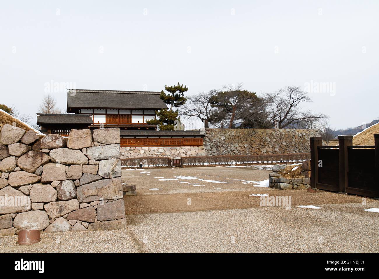matsushiro town, nagano, japan, 2022/13/02 , Matsushiro Castle ...