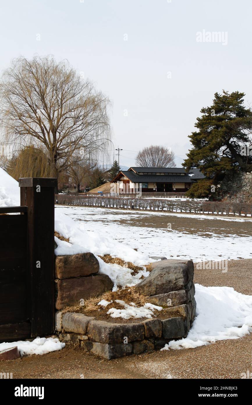 matsushiro town, nagano, japan, 2022/13/02 , Matsushiro Castle ...