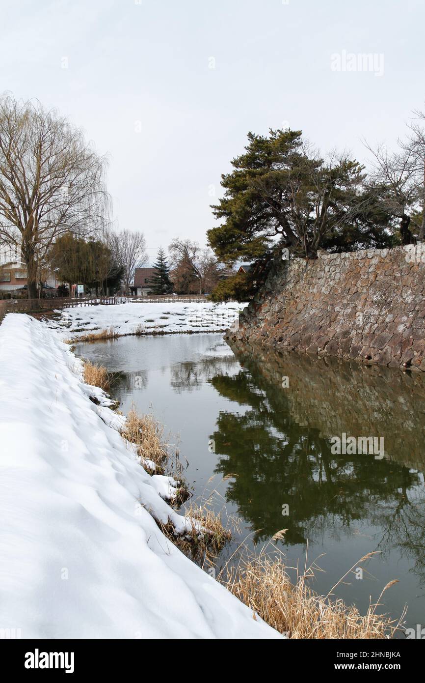 matsushiro town, nagano, japan, 2022/13/02 , Matsushiro Castle ...