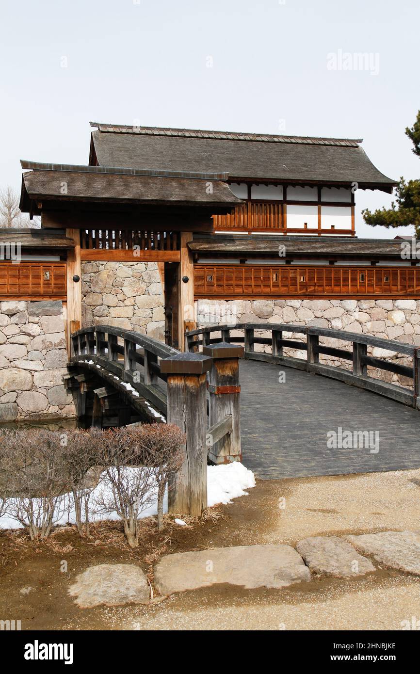 matsushiro town, nagano, japan, 2022/13/02 , Matsushiro Castle ...
