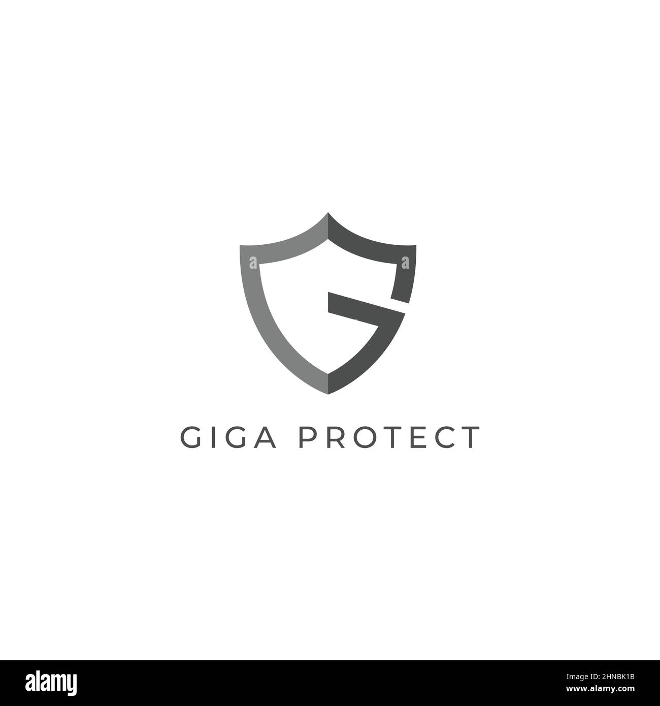 Abstract Letter G Shield Shape Logo Design Template Stock Vector Image ...