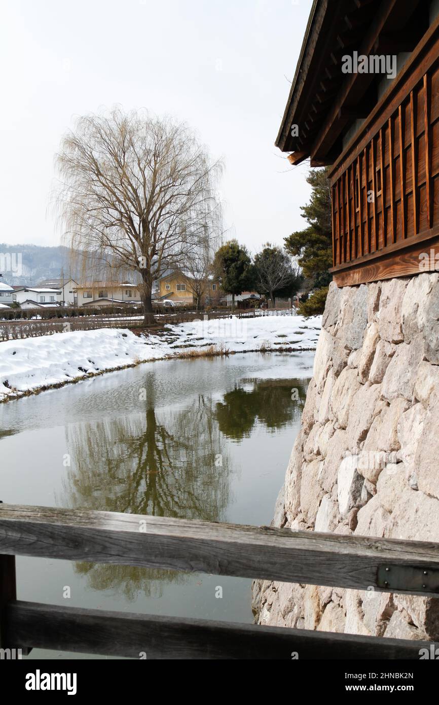 matsushiro town, nagano, japan, 2022/13/02 , Matsushiro Castle ...