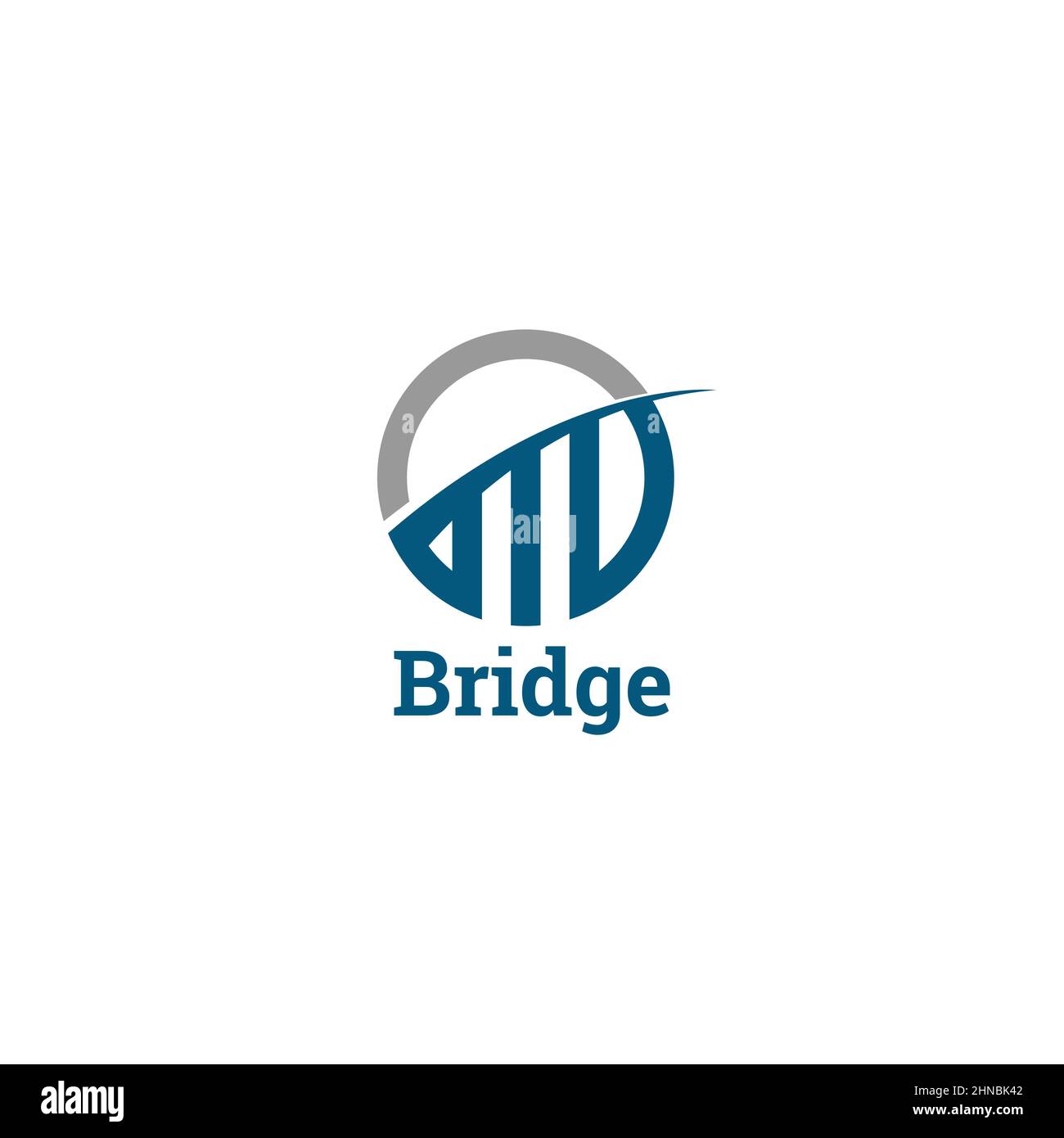 Abstract Circle Bridge Logo Type With Bridge Sign Symbol Icon Stock ...