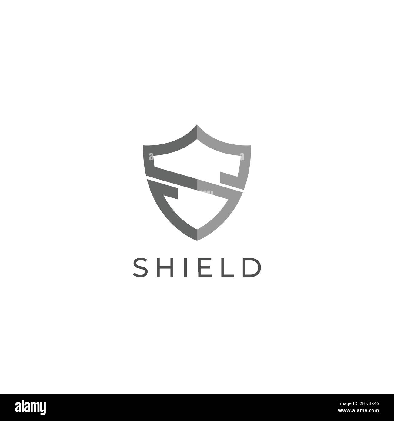 Abstract Letter S Shield Shape Logo Design Template Stock Vector Image ...