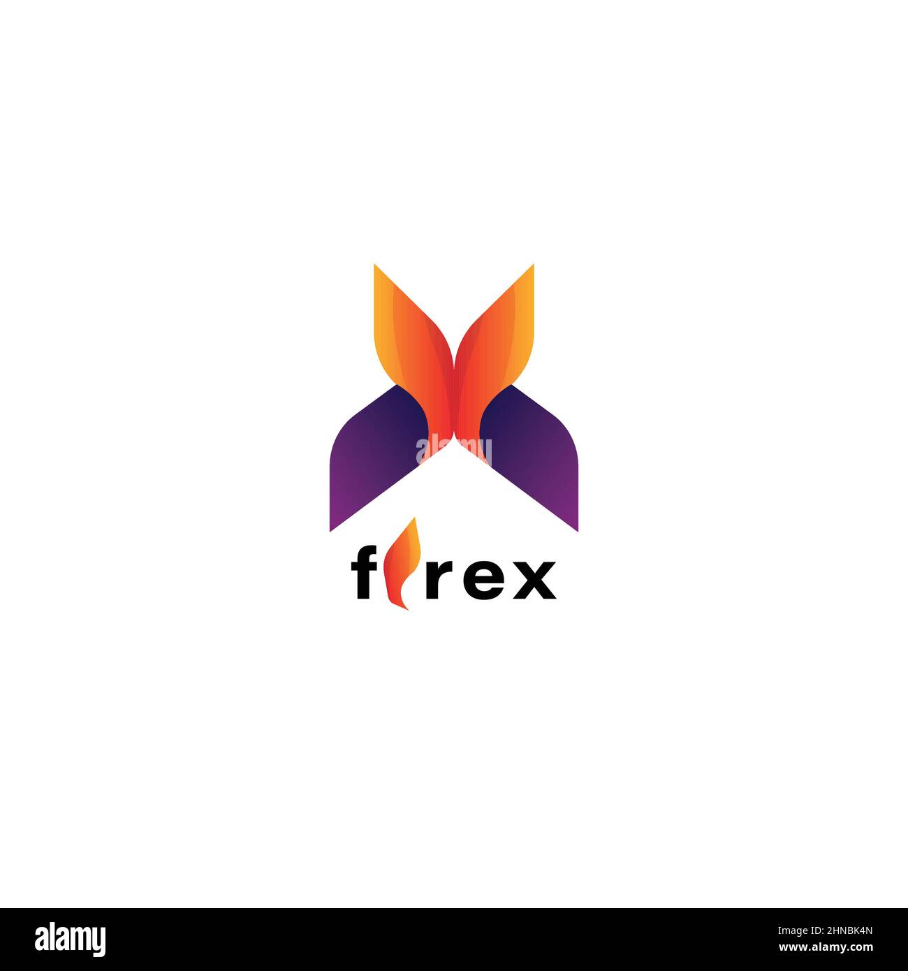 Abstract Letter Flame X Shape Colorful Logo Symbol Icon Stock Vector ...