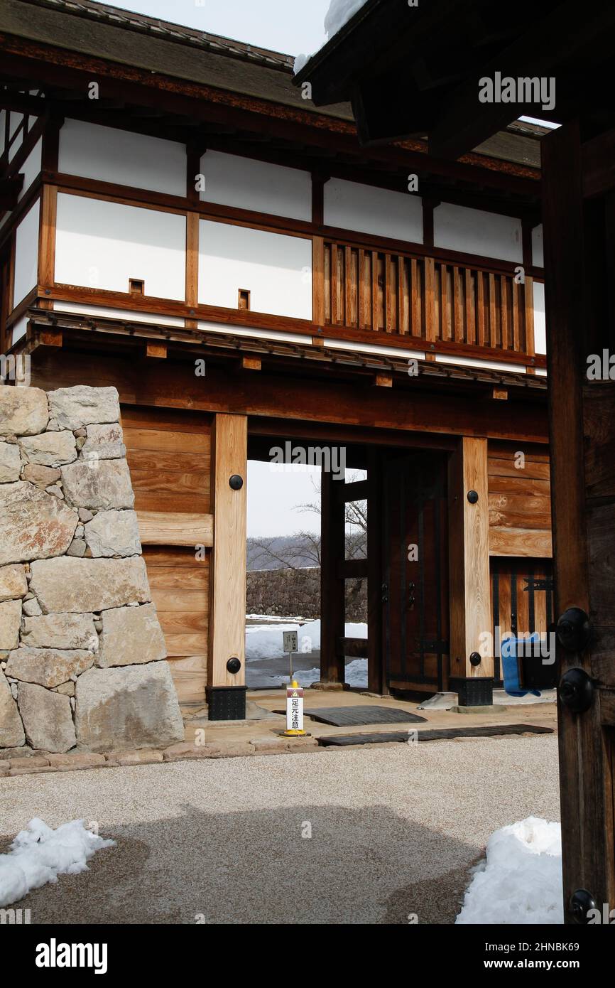 matsushiro town, nagano, japan, 2022/13/02 , Matsushiro Castle ...