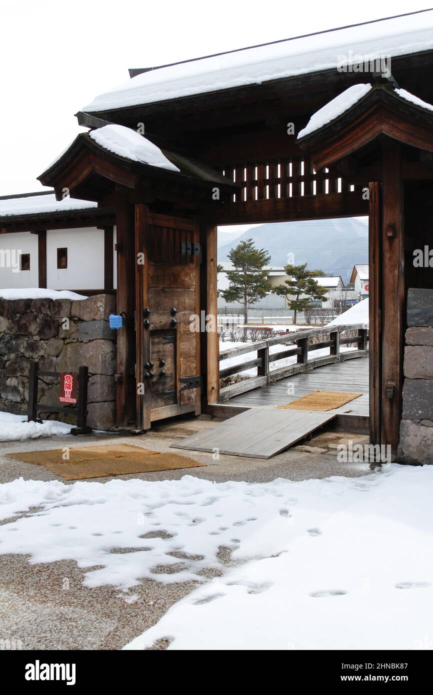 matsushiro town, nagano, japan, 2022/13/02 , Matsushiro Castle ...