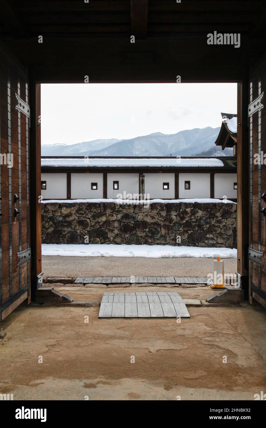 matsushiro town, nagano, japan, 2022/13/02 , Matsushiro Castle ...