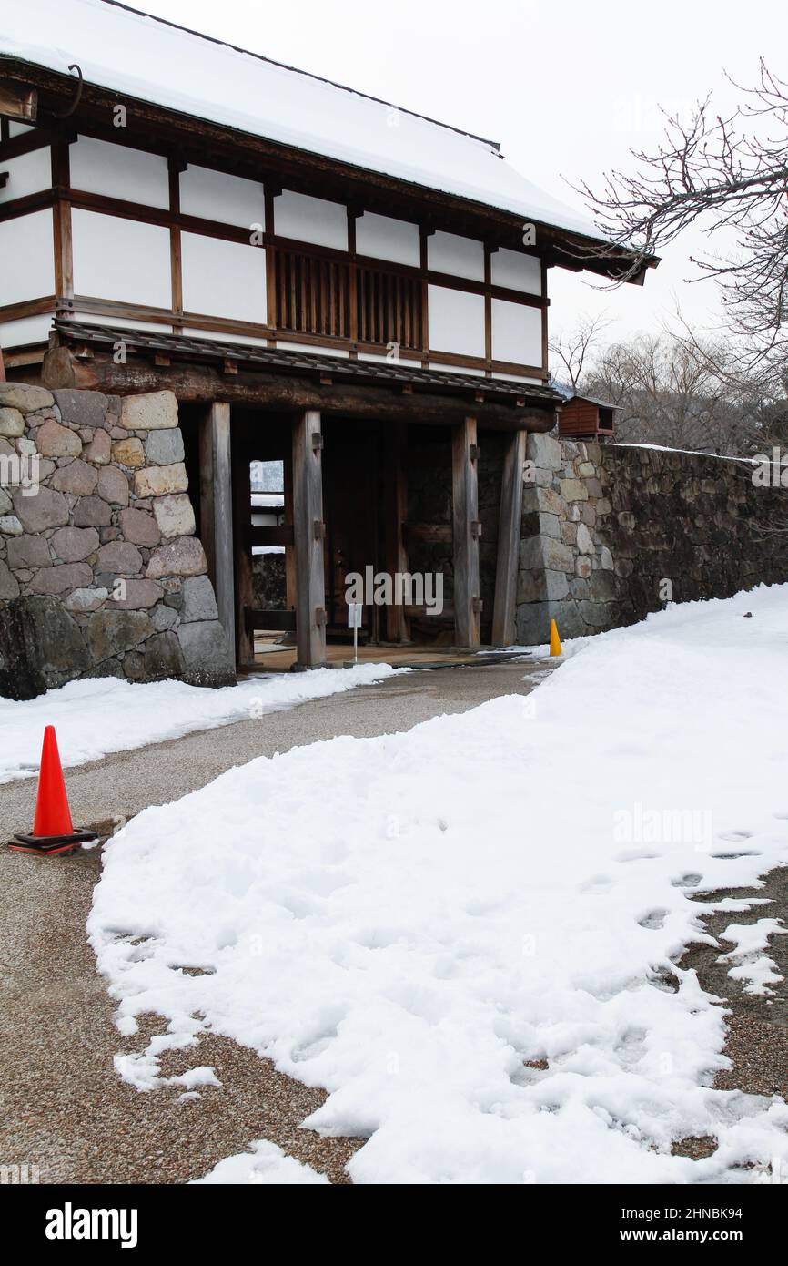 matsushiro town, nagano, japan, 2022/13/02 , Matsushiro Castle ...