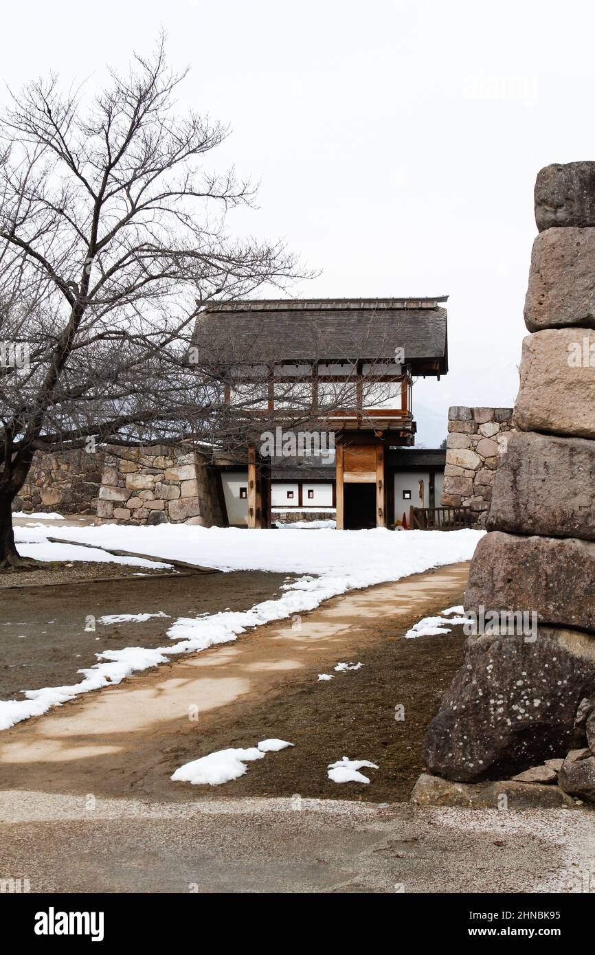 matsushiro town, nagano, japan, 2022/13/02 , Matsushiro Castle ...