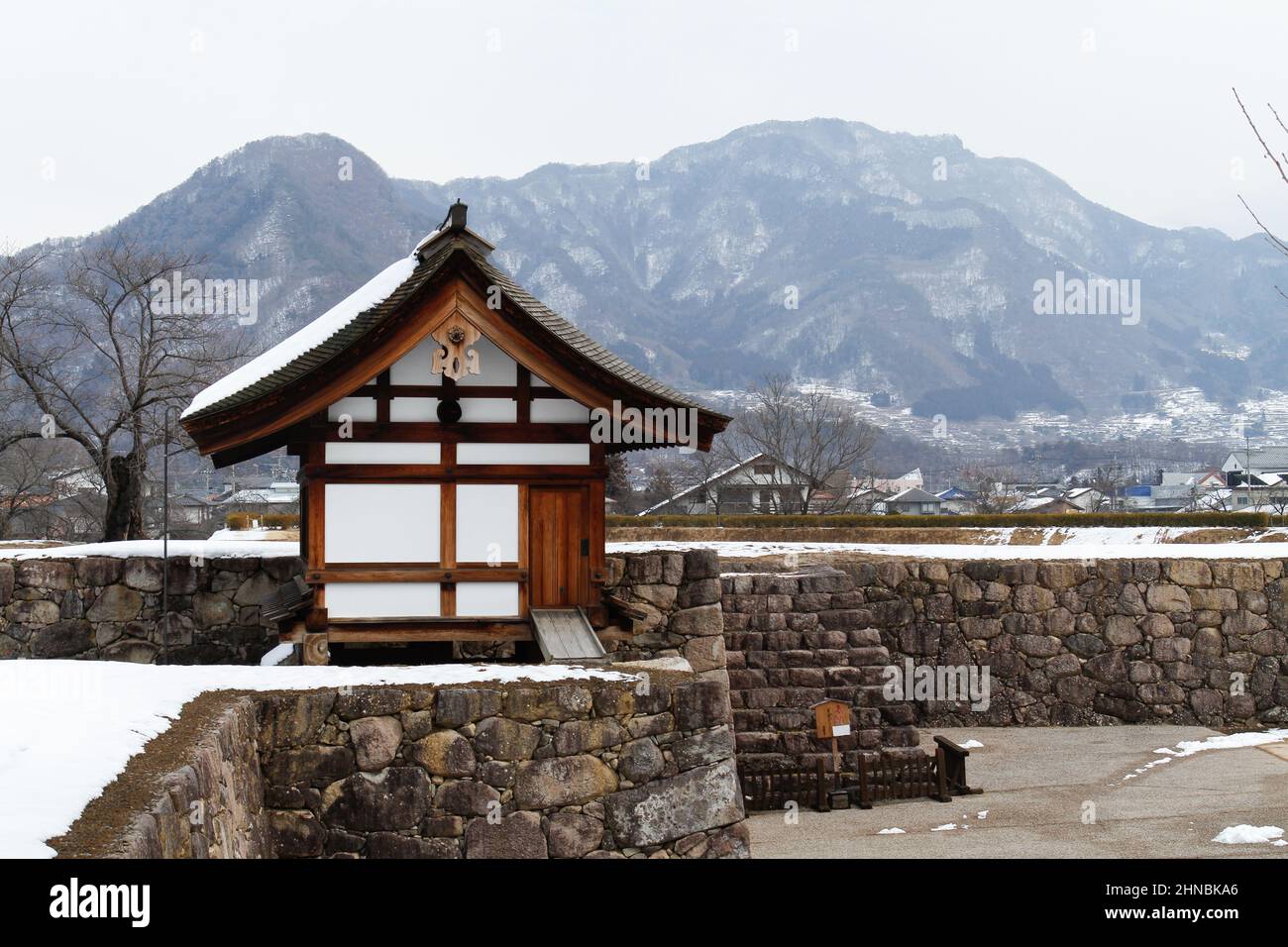matsushiro town, nagano, japan, 2022/13/02 , Matsushiro Castle ...