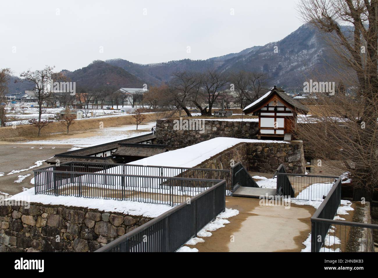 matsushiro town, nagano, japan, 2022/13/02 , Matsushiro Castle ...