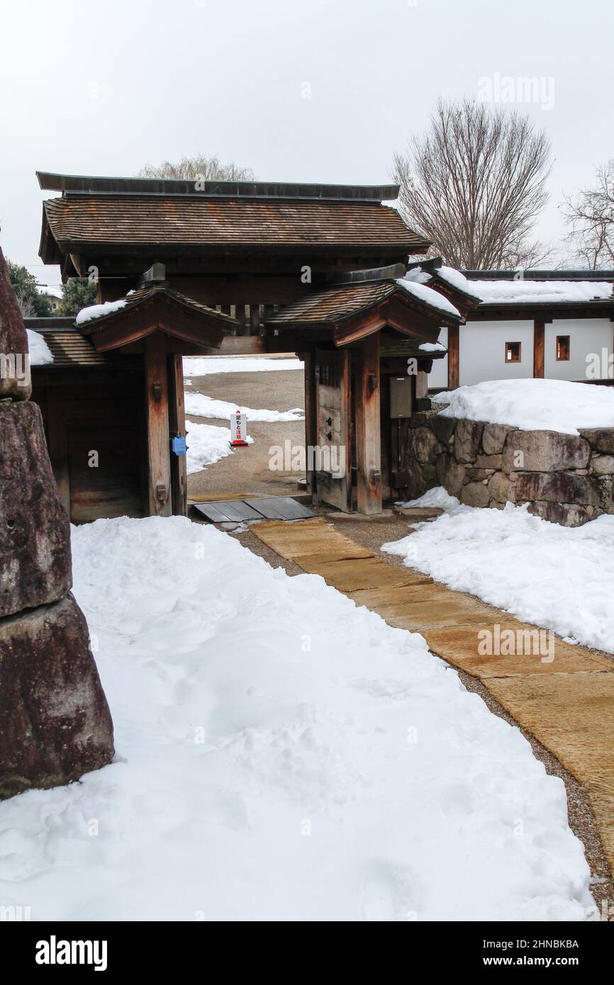 matsushiro town, nagano, japan, 2022/13/02 , Matsushiro Castle ...
