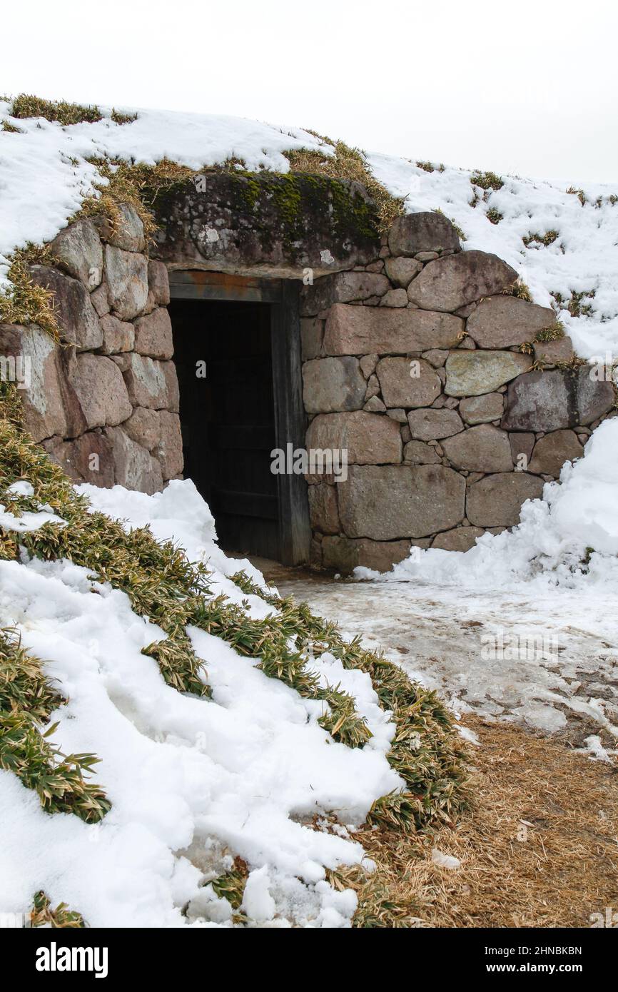 matsushiro town, nagano, japan, 2022/13/02 , Matsushiro Castle ...