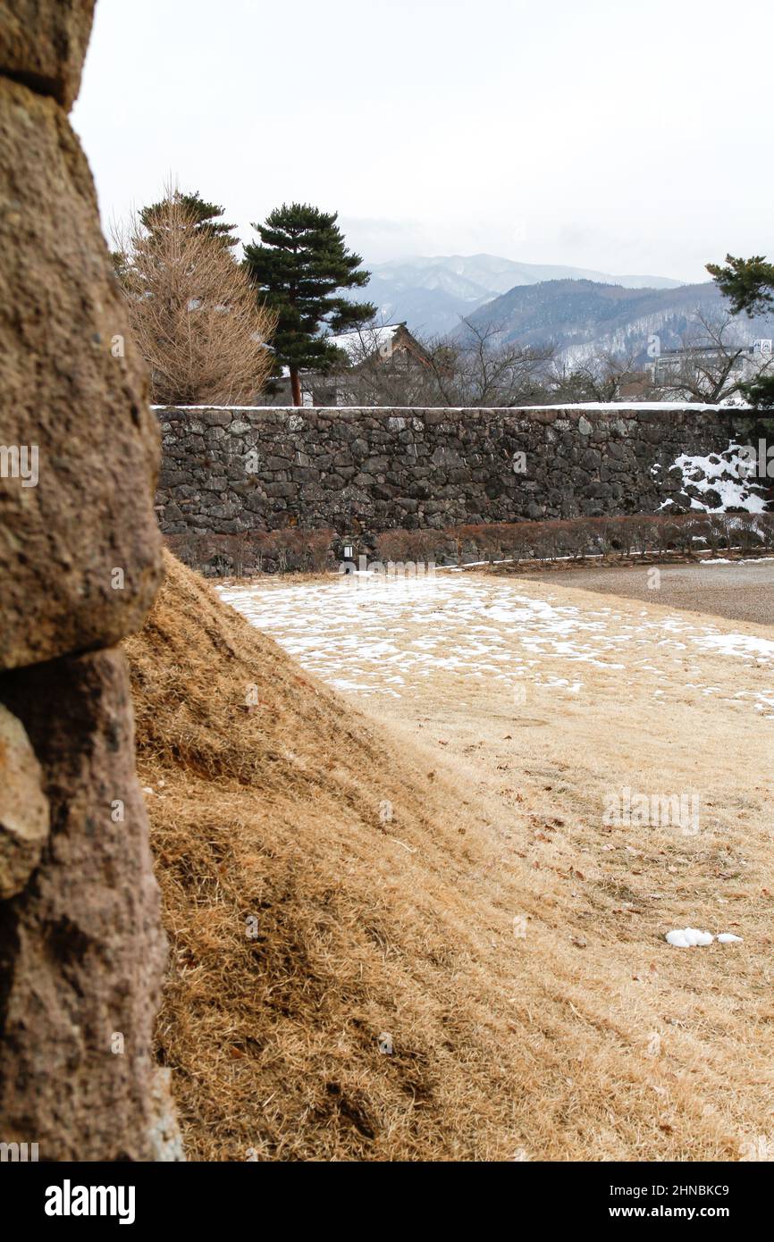 matsushiro town, nagano, japan, 2022/13/02 , Matsushiro Castle ...