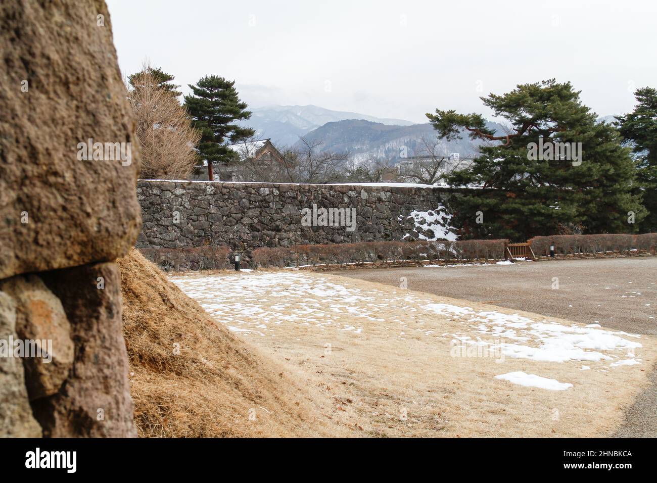 matsushiro town, nagano, japan, 2022/13/02 , Matsushiro Castle ...