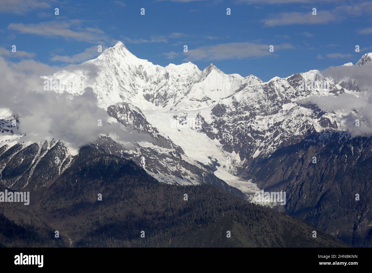 Morning view of Meili Snow Mountain, (in Tibetan: Kawakarpo) northwest ...