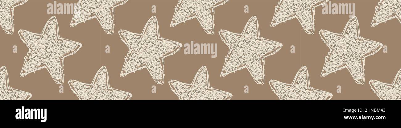Gender neutral sleepy star and moon seamless vector background. Simple ...
