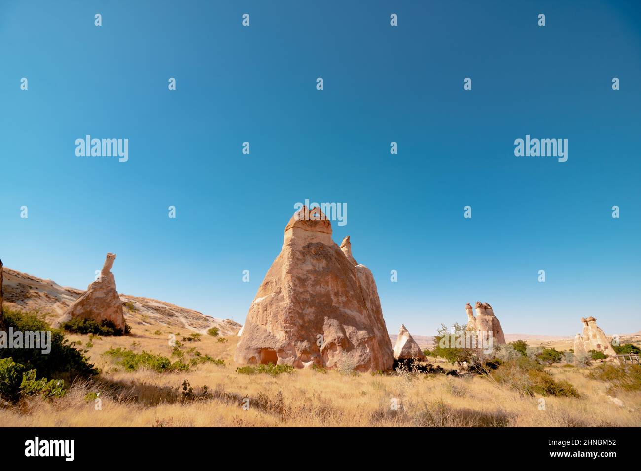 Cappadocia hoodoos. Fairy chimneys in Pasabagi in Goreme. Travel to ...