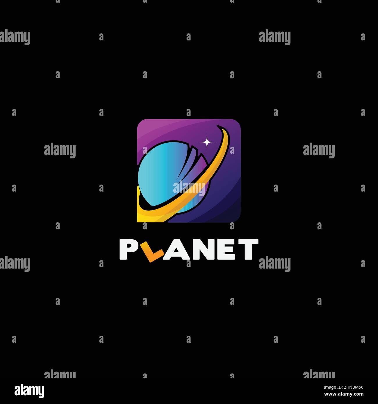 Abstract Space Planet Logo Design Template Stock Vector Image & Art - Alamy