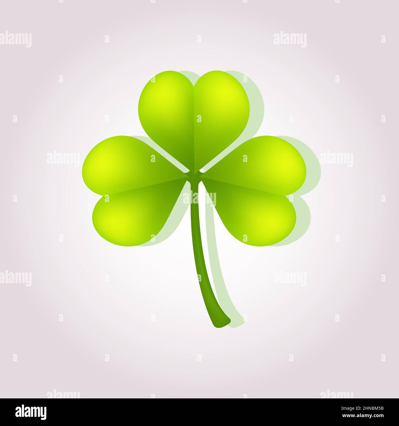 Three leaves clover. Realistic isolated plant. Decoration element for ...