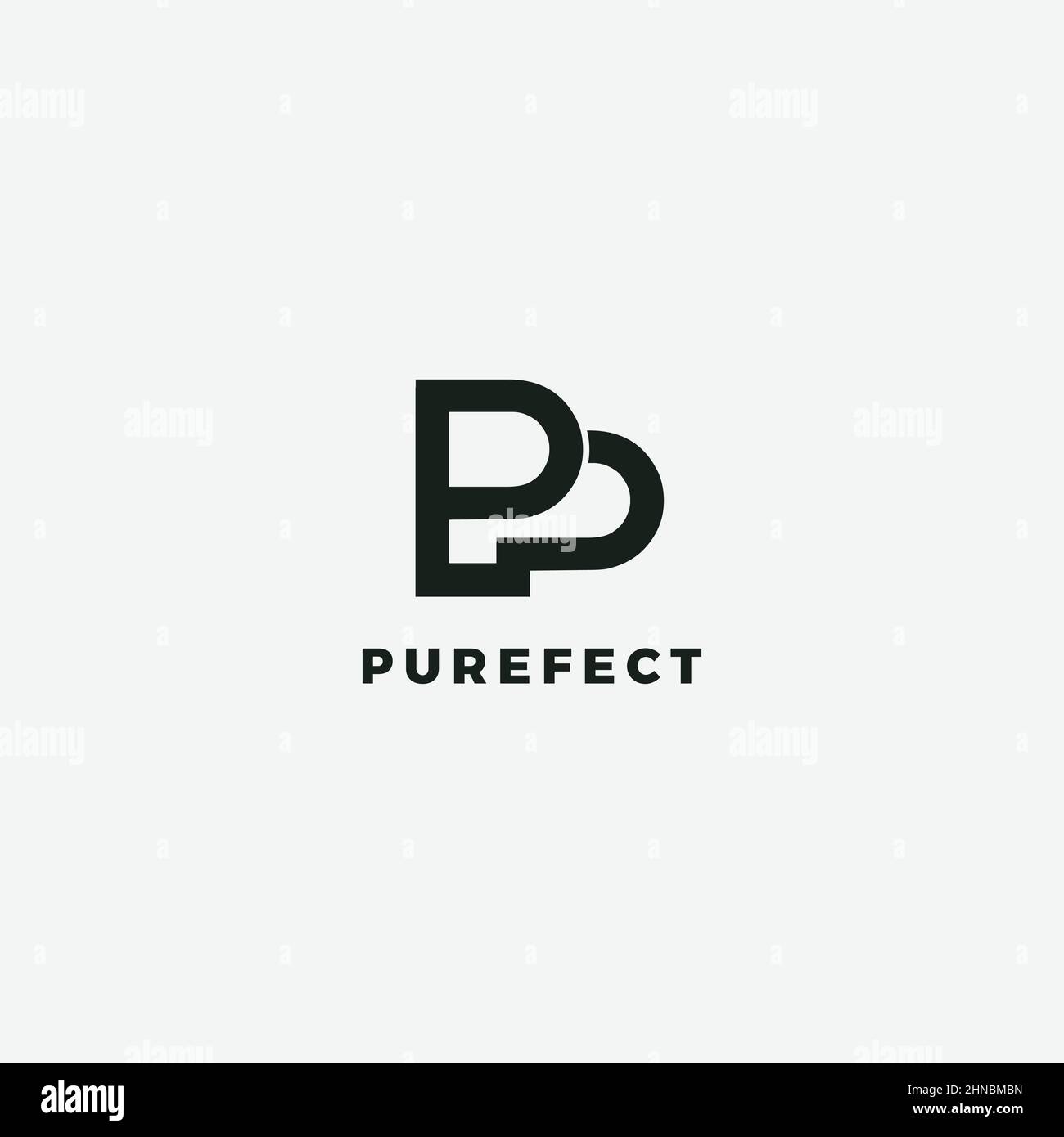 Abstract Letter Shape P Logo Design Template Stock Vector Image & Art ...