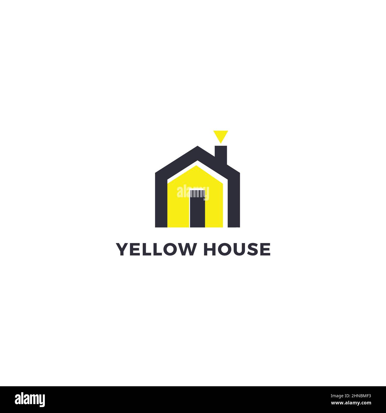 Simple Abstract Yellow House Real Logo Sign Symbol Icon Stock Vector ...