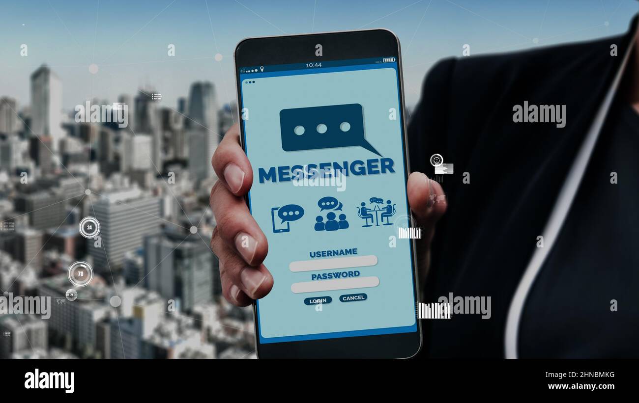 Social media and young people network conceptual . Modern graphic ...