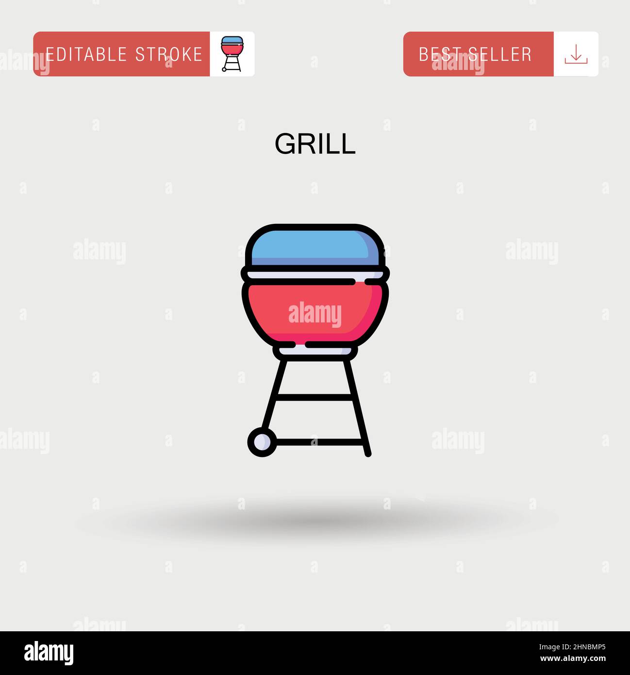Grill Simple vector icon Stock Vector Image & Art - Alamy