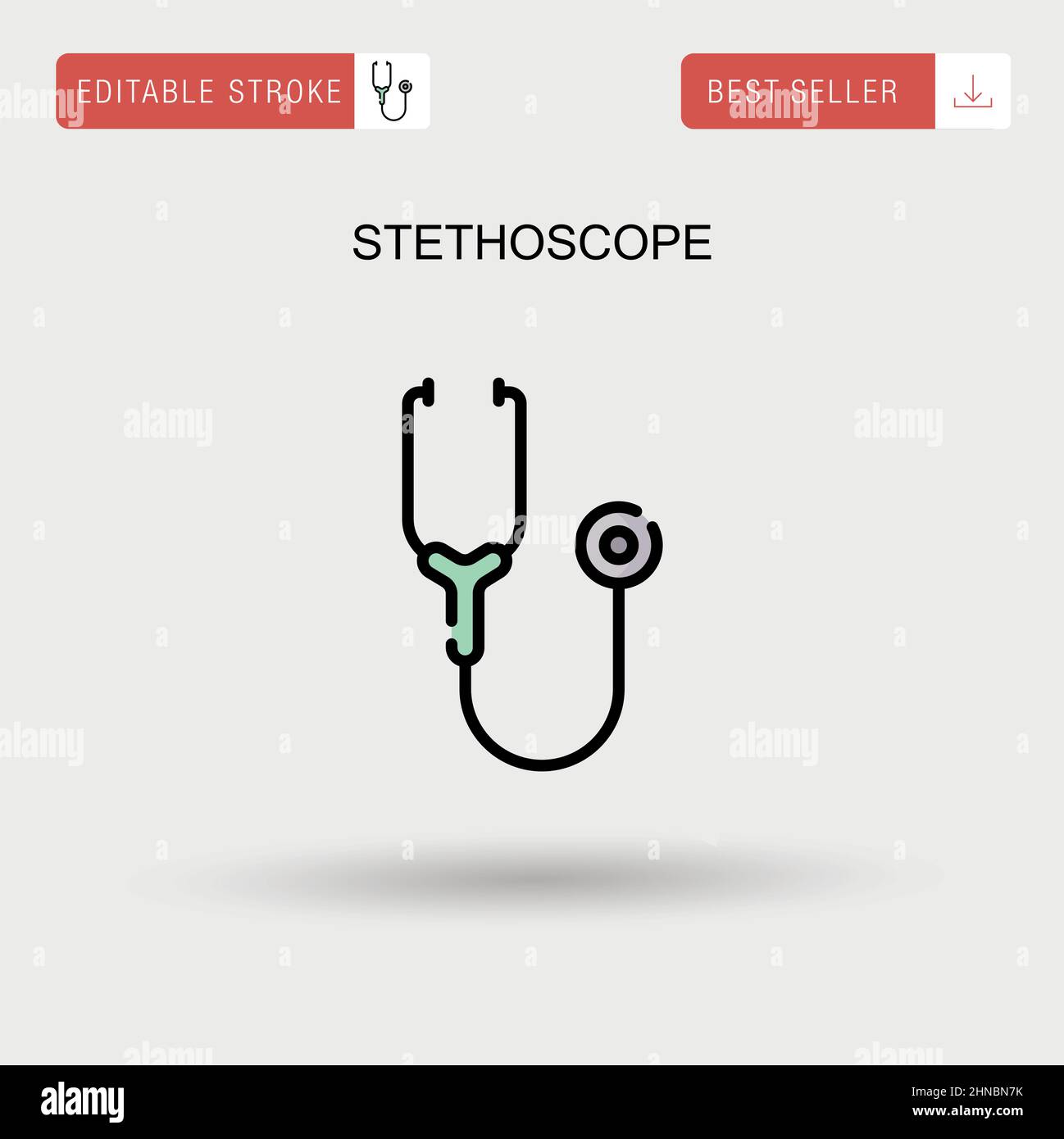 Stethoscope Simple vector icon Stock Vector Image & Art - Alamy