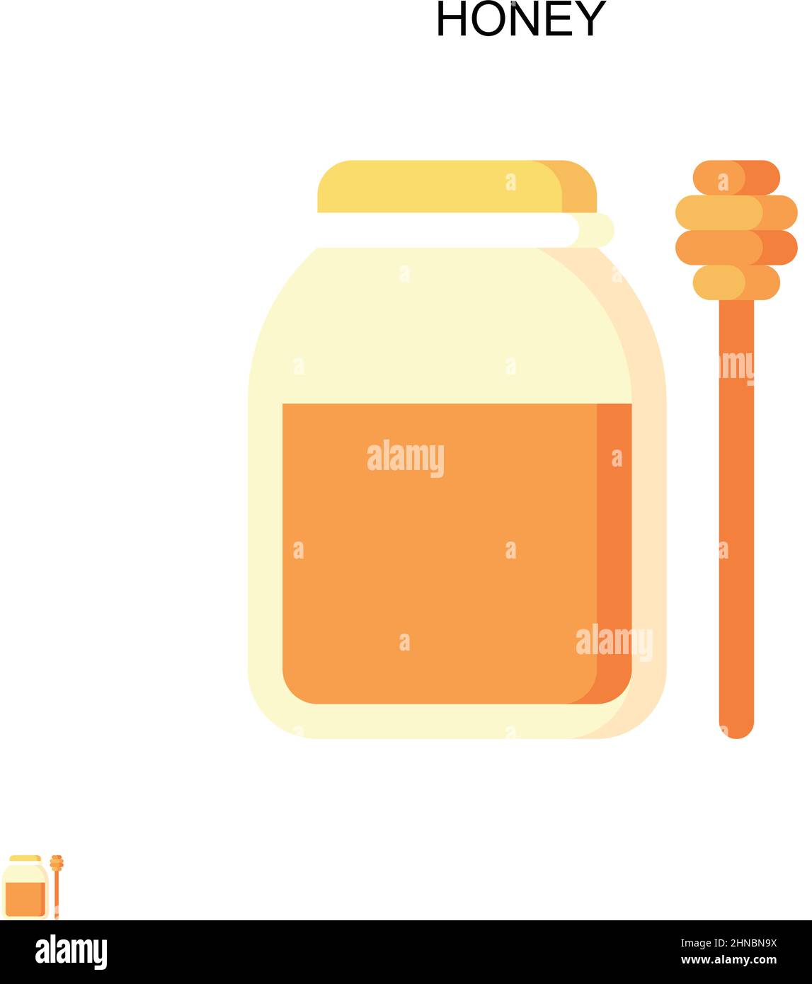 Honey Simple vector icon. Illustration symbol design template for web ...