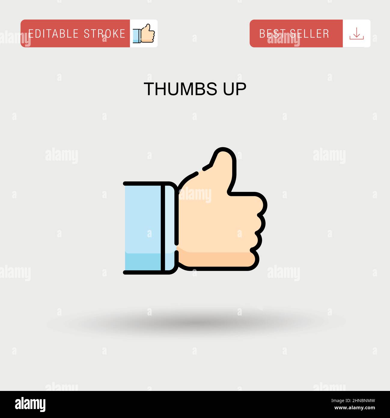 Thumbs up Simple vector icon Stock Vector Image & Art - Alamy