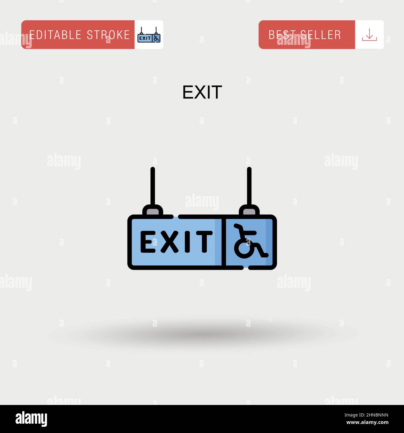 Emergency exit pictogram exit sign hi-res stock photography and images ...