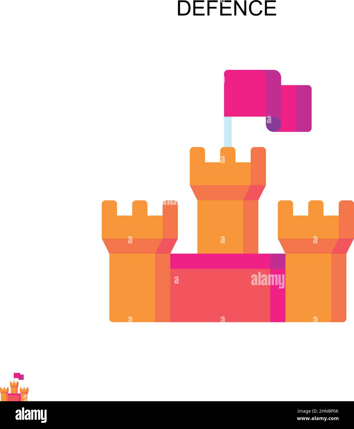 Defence Simple vector icon. Illustration symbol design template for web ...