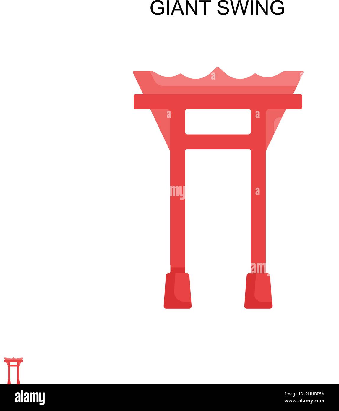 Giant swing Simple vector icon. Illustration symbol design template for ...