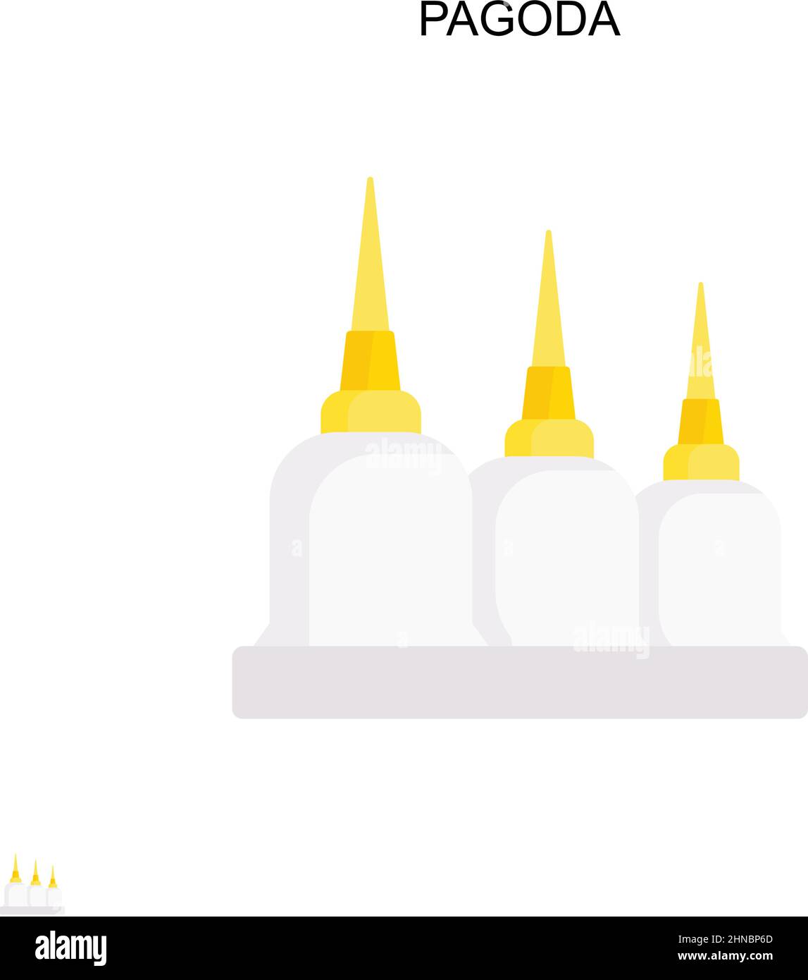 Pagoda Simple vector icon. Illustration symbol design template for web ...