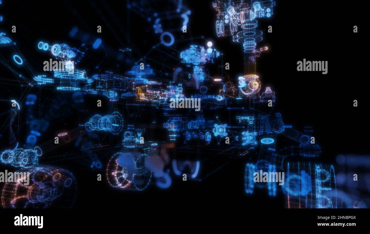 Abstract technology particles mesh background Stock Photo - Alamy