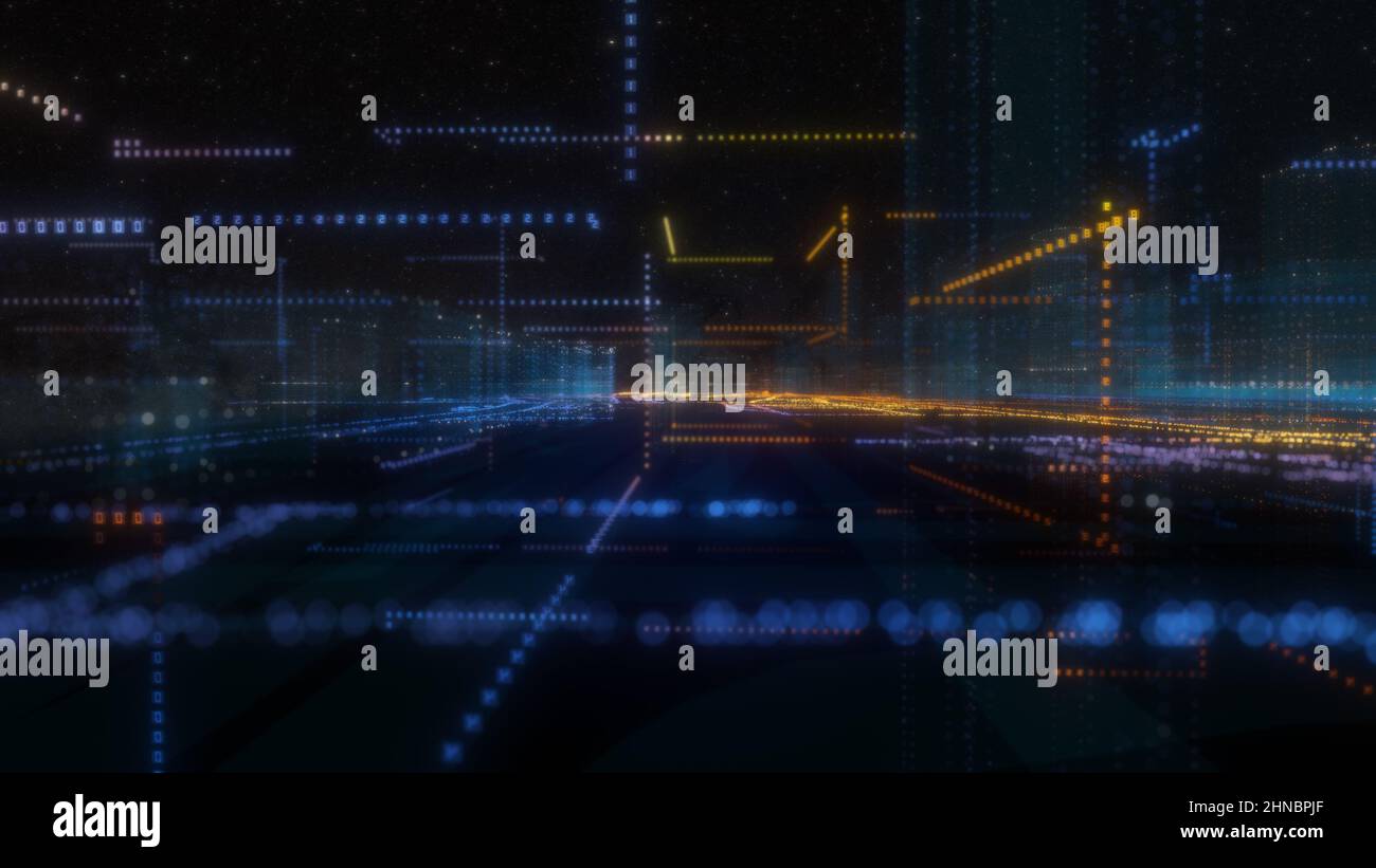 Futuristic Smart Digital City. Smart City And Technology Business ...