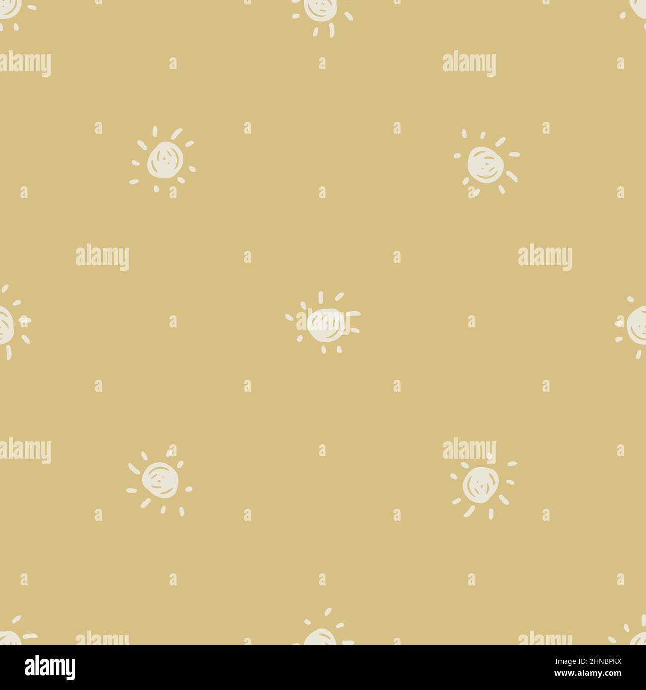 Gender neutral sunshine seamless vector background. Simple whimsical ...