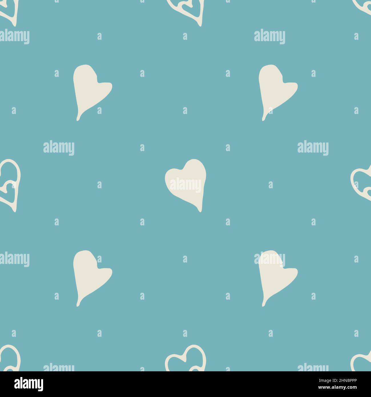 Gender neutral love heart seamless vector background. Simple whimsical ...