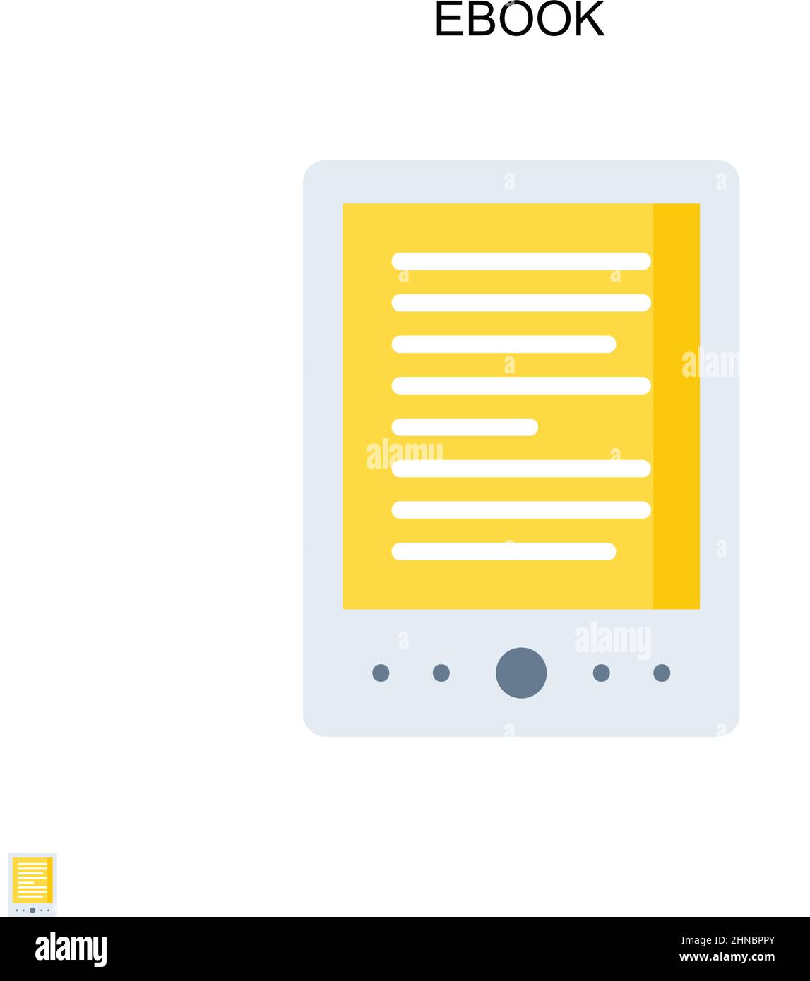 Ebook Simple vector icon. Illustration symbol design template for web ...