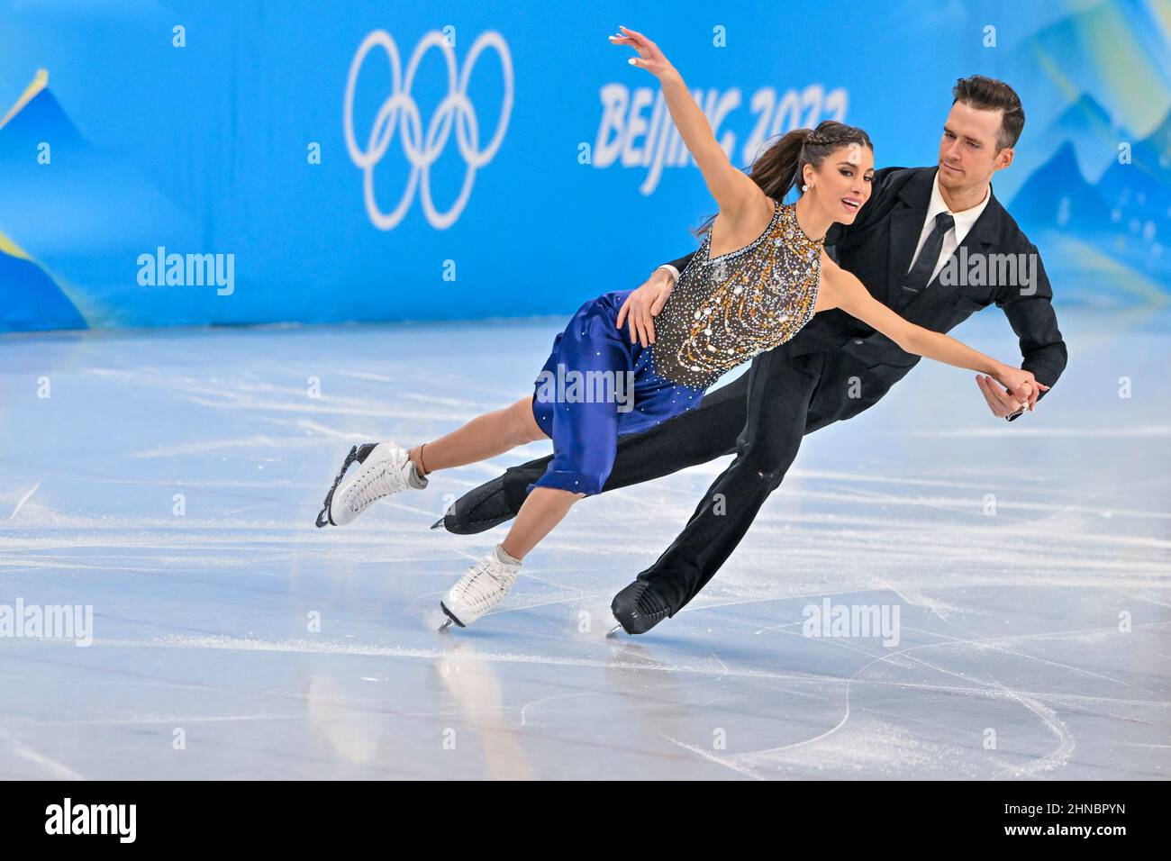 BEIJING, CHINA - FEBRUARY 14: Tina Garabedian and Simon Proulx Senecal ...