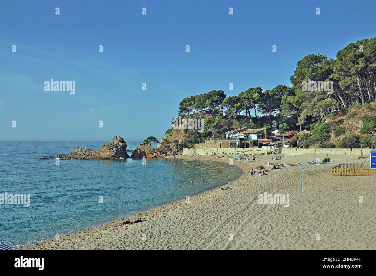 Fenals beach in Lloret de Mar in the region of La Selva province of ...