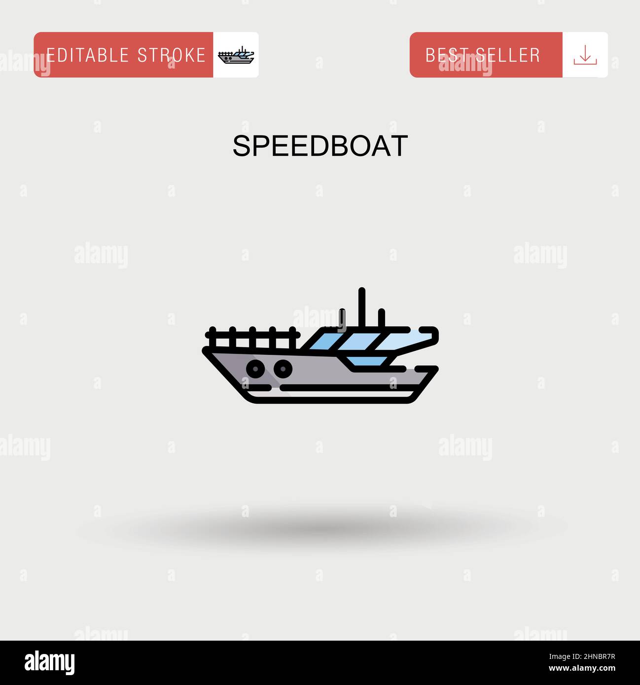 Speeding motor boat Stock Vector Images - Alamy